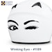 Winking Eyes Reflective Decal, Eye Lashes Wink Car Window Sticker ...