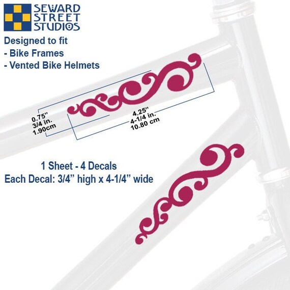 Reflective Red Vintage Swirls Decal Set Retro Vine Pinstripe - Etsy