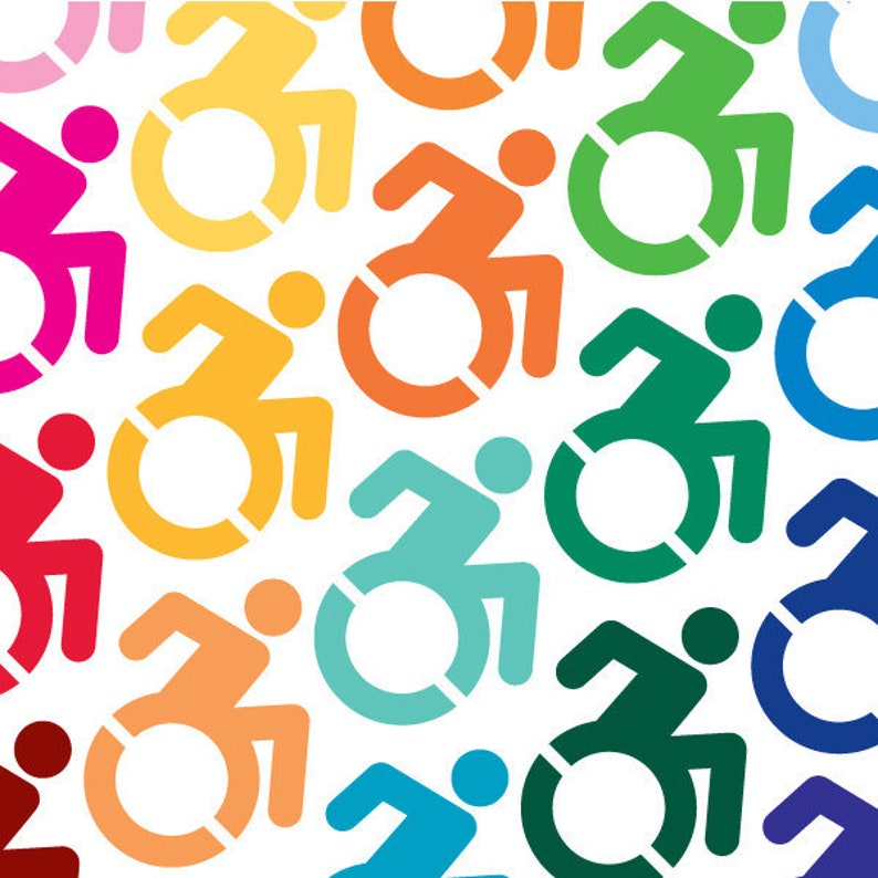 Modern Disabled Symbol Decal Wheelchair Access Sticker ADA - Etsy
