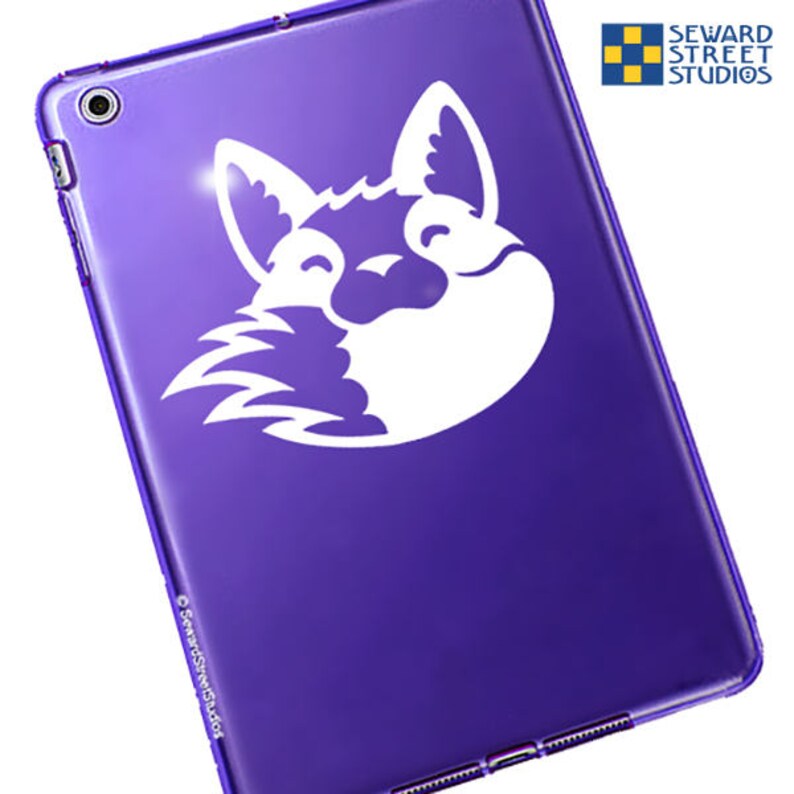 Fox Biting Tail Decal Cute Vixen Face Car Window Sticker | Etsy