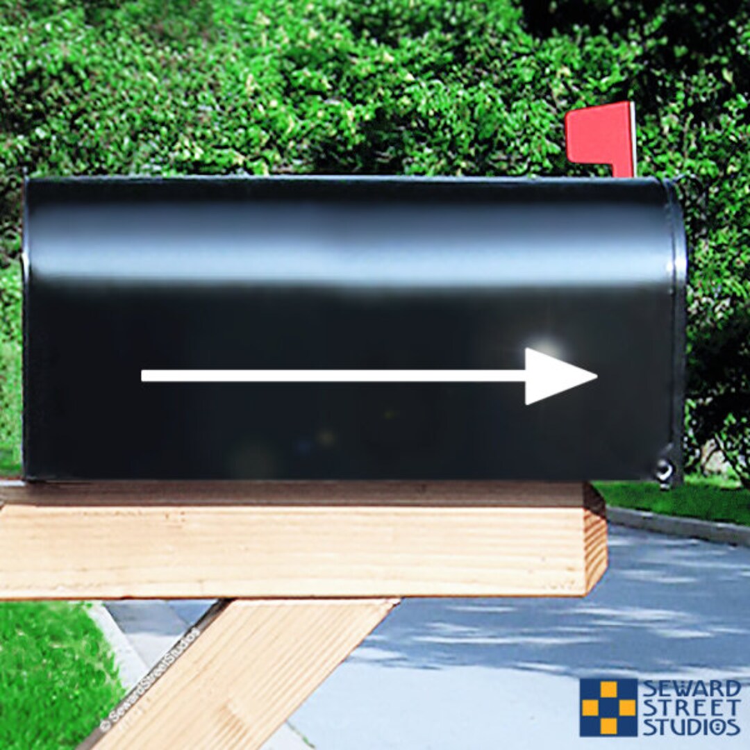 Set of 2 Mailbox Arrow Decals, Two Outdoor Arrow Stickers / 1.25" H X ...
