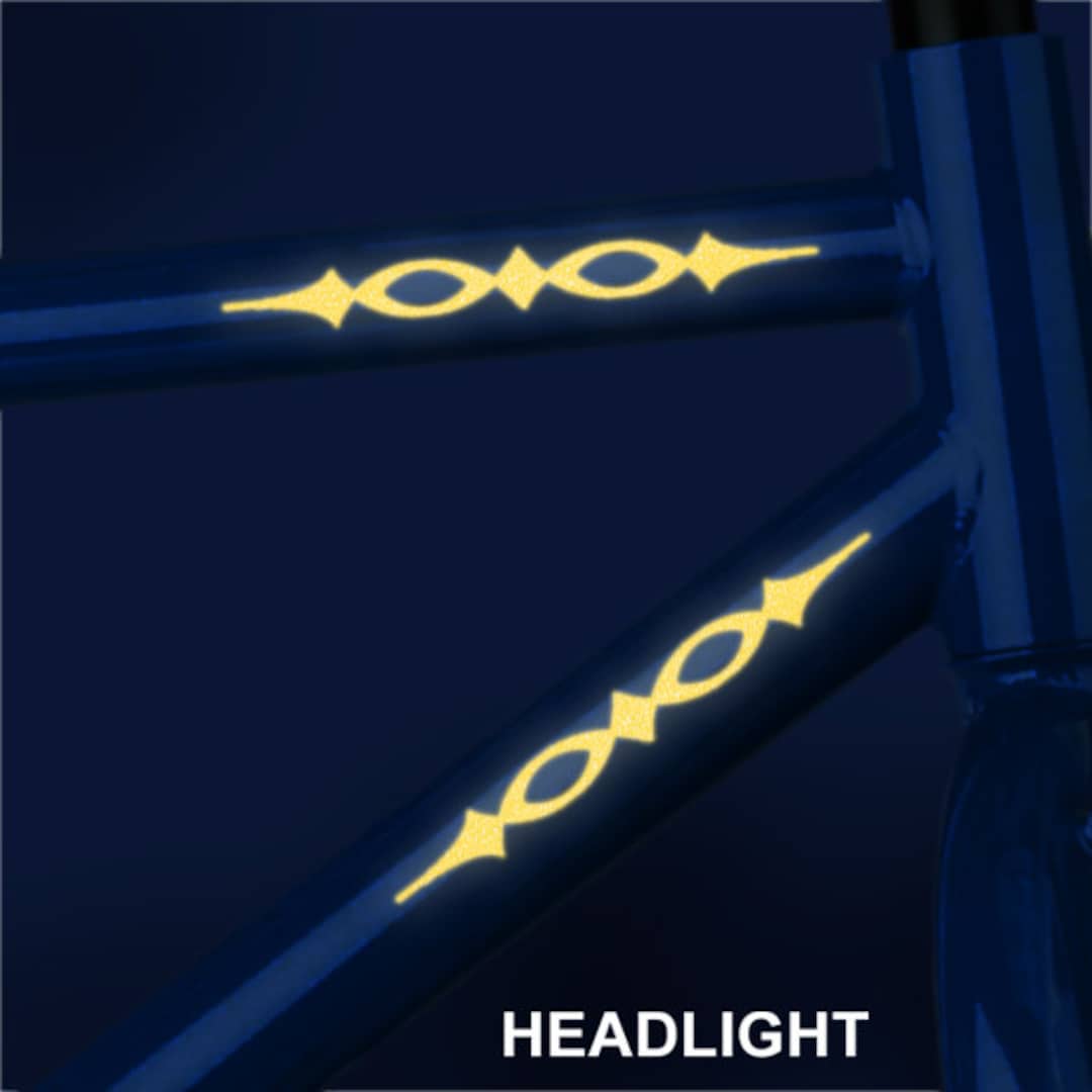 Vintage Style Reflective Decals, Retro Reflective Bike Stickers ...