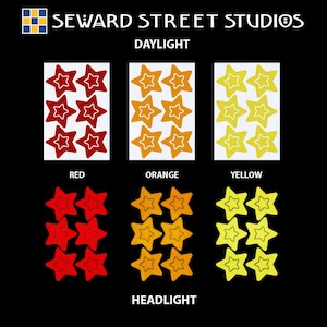 Stars Reflective Decals Set, Stars Motorcycle Helmet Stickers Kit, Star ...