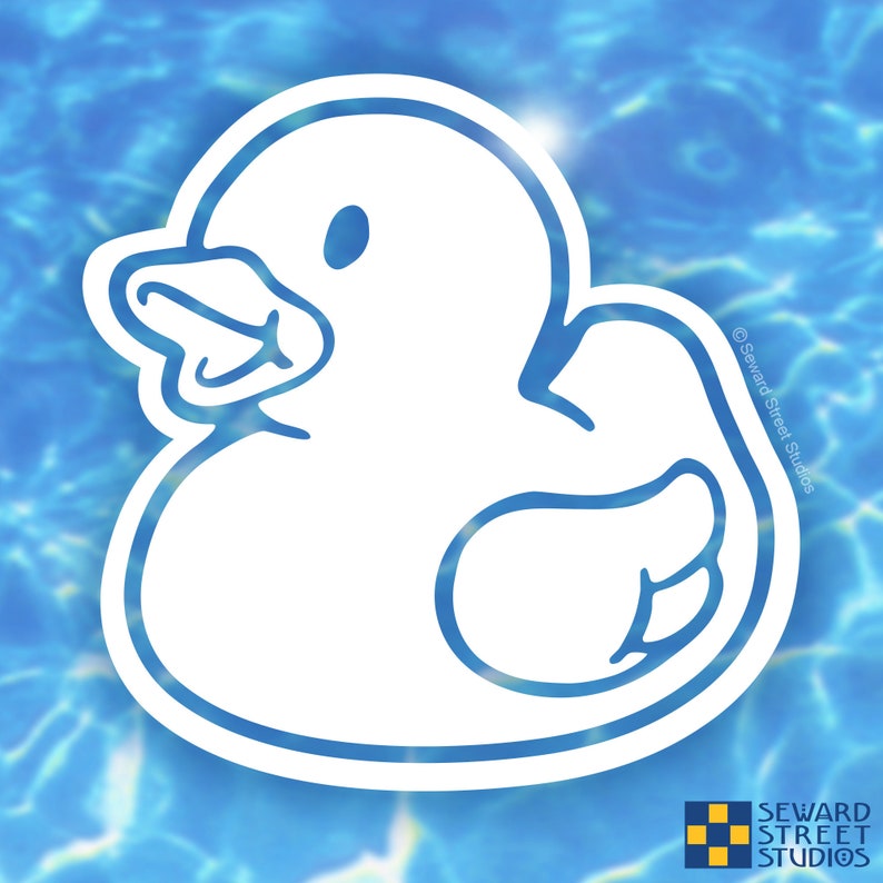 Rubber Duck Decal Cute Bathtime Ducky Laptop Sticker Happy - Etsy
