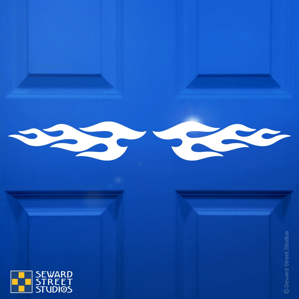 Flames Vinyl Decal Set Motorcycle Tank Fire Decal Kit 2 | Etsy