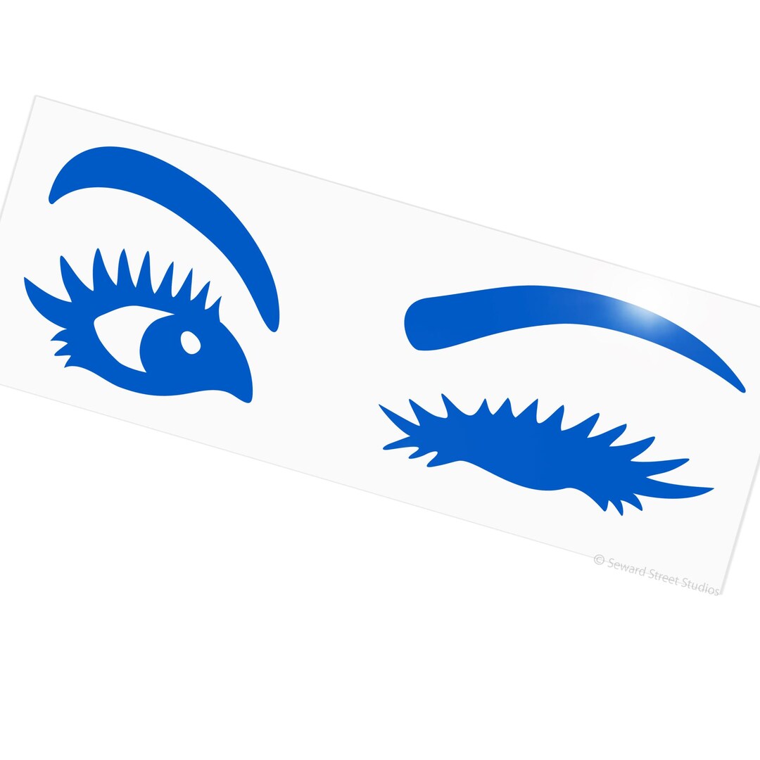Winking Eyes Decal, Eye Lashes Wink Car Window Sticker, Woman Eyelashes ...