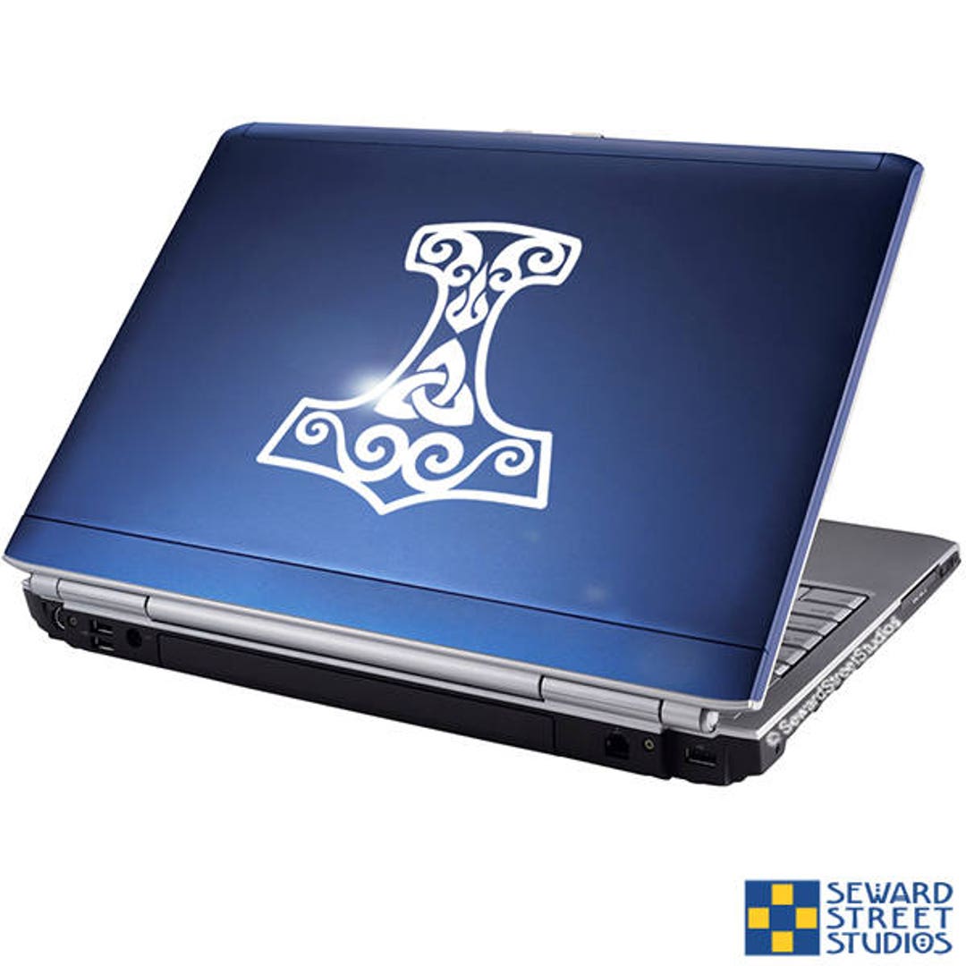 Thor's Hammer Decal, Mjolnir Laptop Decal, Viking Hammer Laptop Decal ...