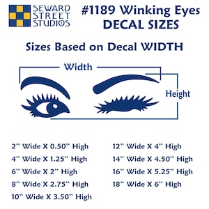 Winking Eyes Reflective Decal, Eye Lashes Wink Car Window Sticker ...