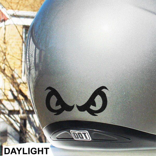 Angry Eyes Reflective Decal Scowling Eyes Motorcycle Helmet - Etsy