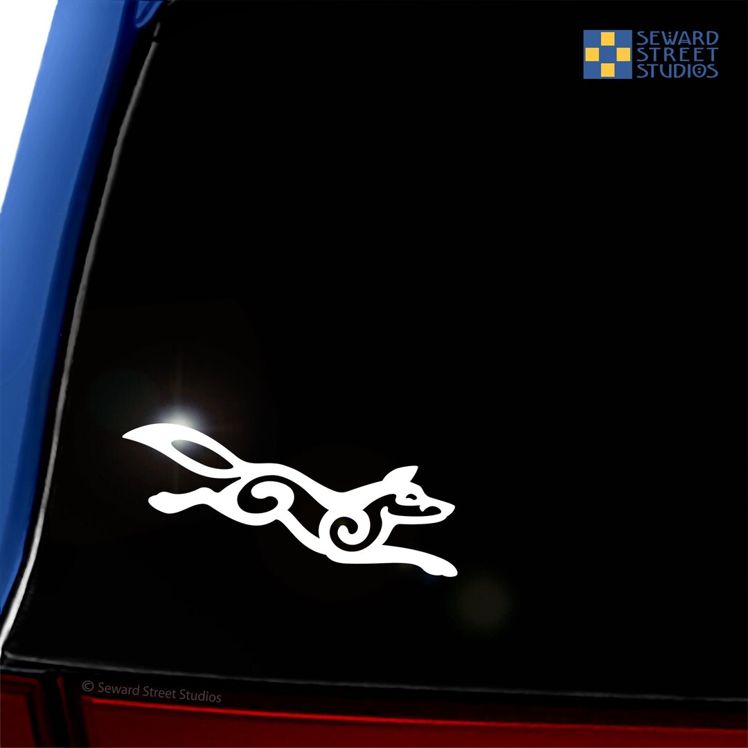 Spiral Fox Vinyl Decal Leaping Vixen Car Window Sticker - Etsy