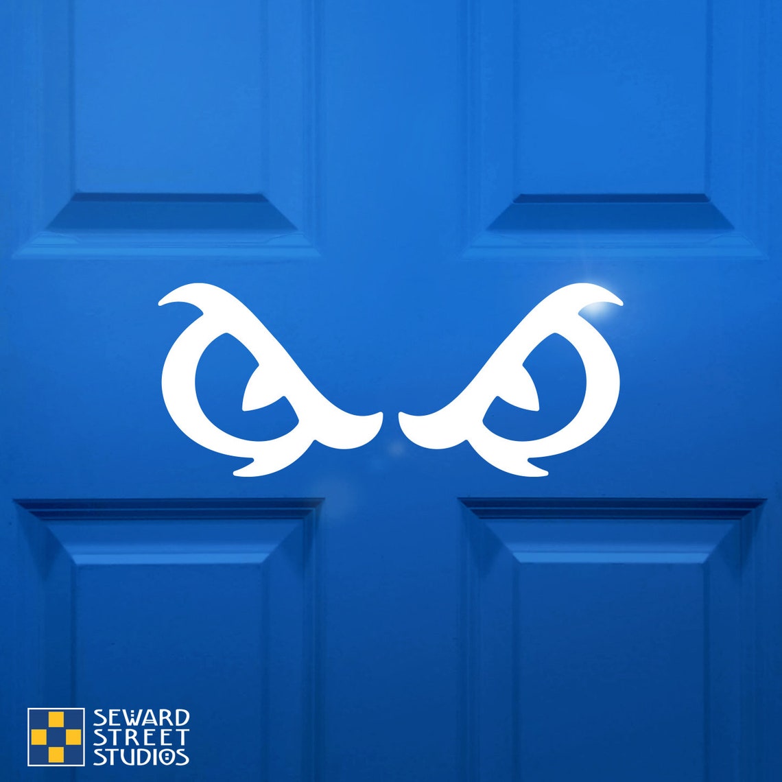 Angry Eyes Glitter Decal, Scowling Eyes Window Sticker, Monster Laptop ...