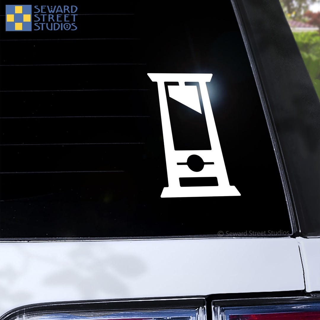Guillotine Decal, French Revolution Sticker, Anti Fascist Resistance ...