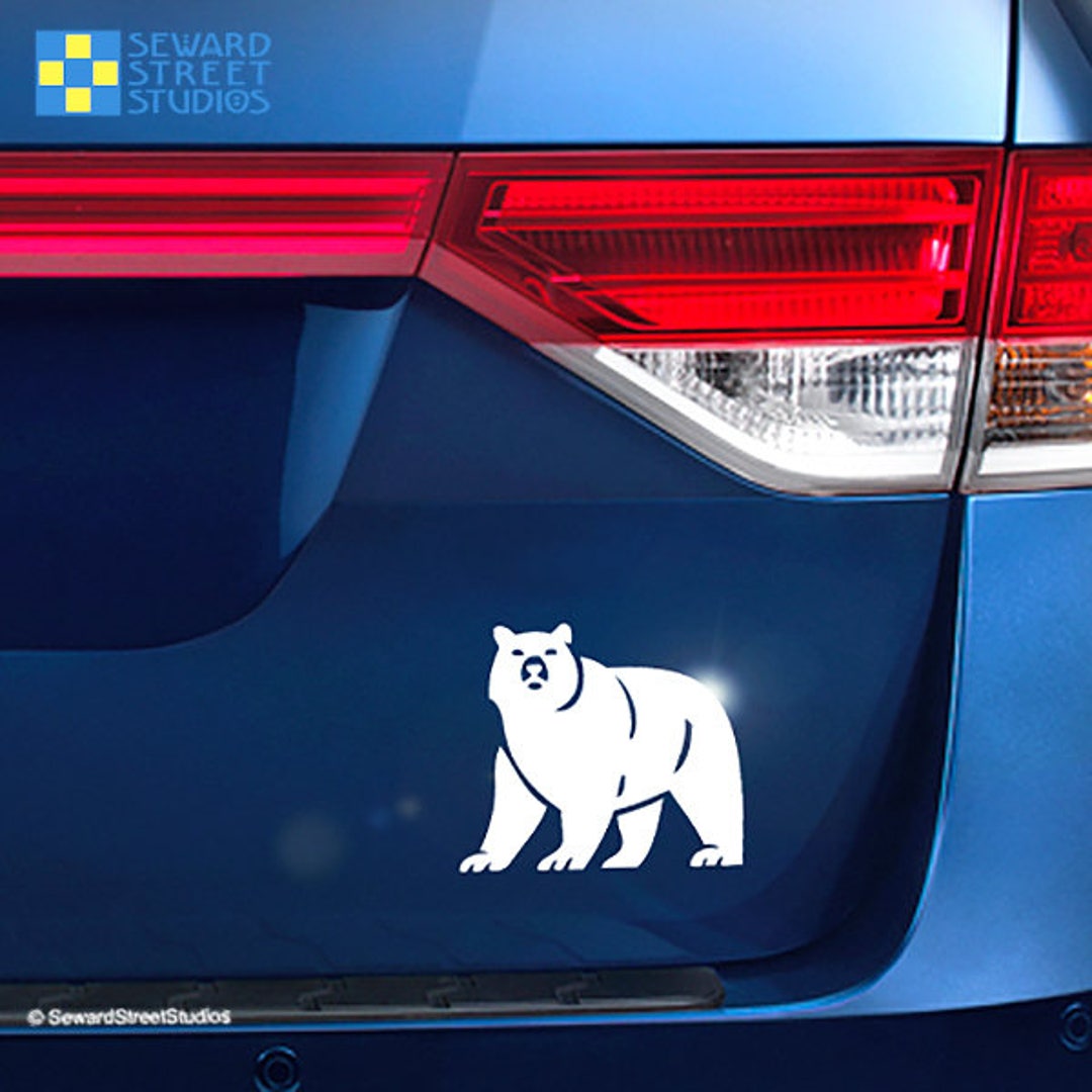 Bear Decal, Bear Window Sticker, Brown Bear Laptop Decal, Cave Bear Car ...
