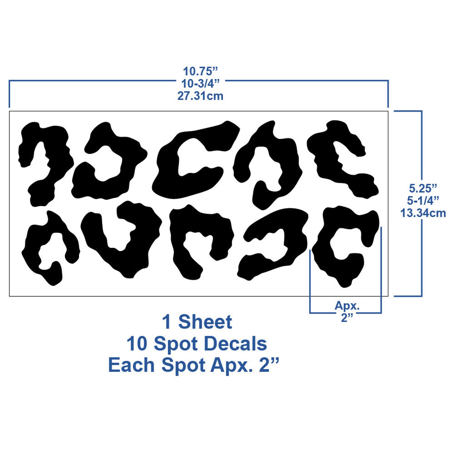 Leopard Spots Decal Set, 10 Leopard Spots Laptop Stickers, 10 Big Cat ...