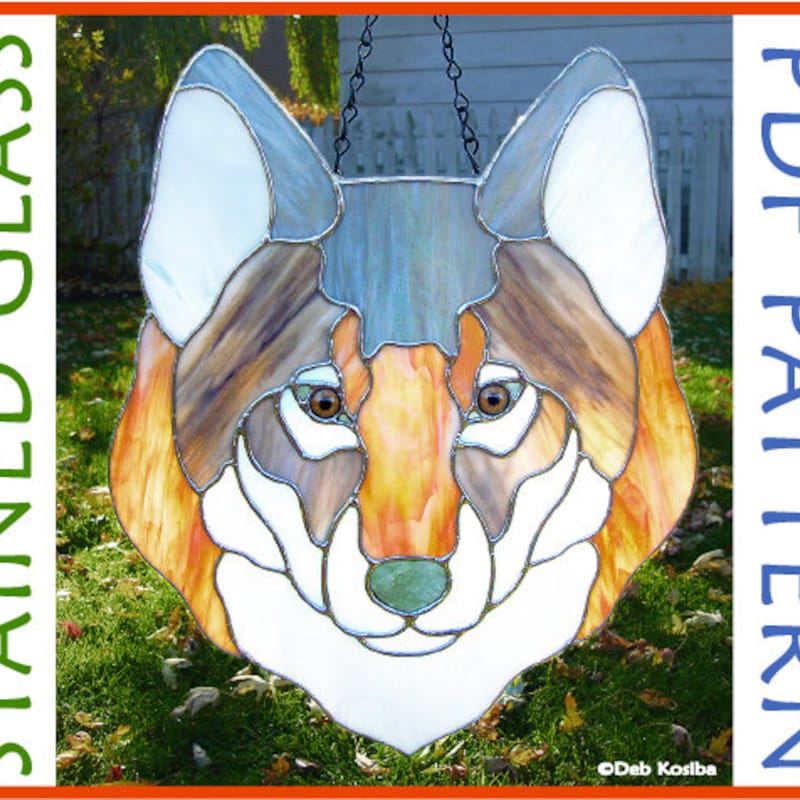 Wolf Stained Glass - Etsy