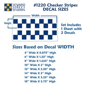 Set of 2 Checkered Stripes Decals, Racing Flag Motorcycle Helmet ...