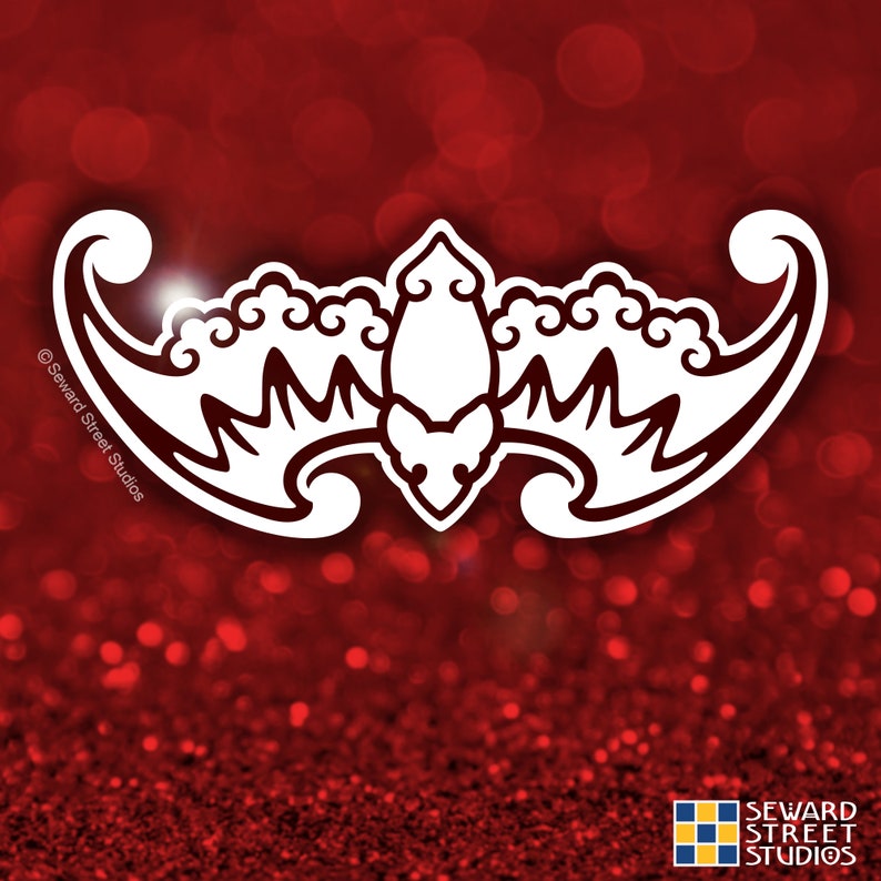 Fu Bat Vinyl Decal Lucky Bat Laptop Sticker Chinese Bat - Etsy