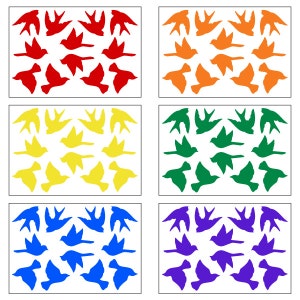 Reflective Bird Decals Flying Birds Helmet Sticker Kit - Etsy