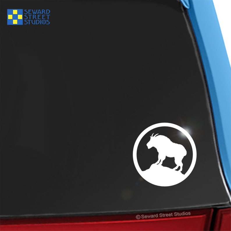 Mountain Goat Decal, Rocky Mountain Goat Car Window Sticker, Wild ...