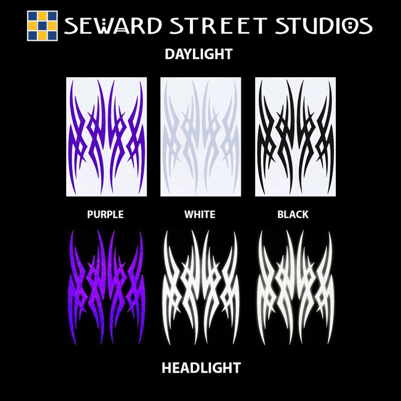 Tribal Reflective Decal Set Thin Tribal Helmet Stickers Kit | Etsy