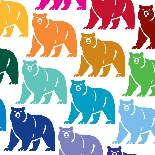 Bear Decal Bear Window Sticker Brown Bear Laptop Decal Cave | Etsy