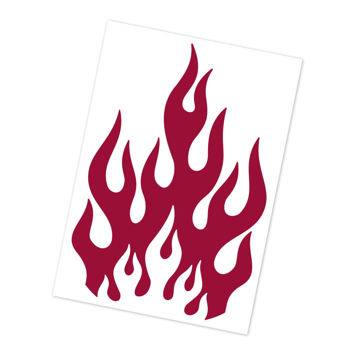 Burning Flames Decal, Motorcycle Helmet Sticker / 3"wx 4"h - #525 - Etsy