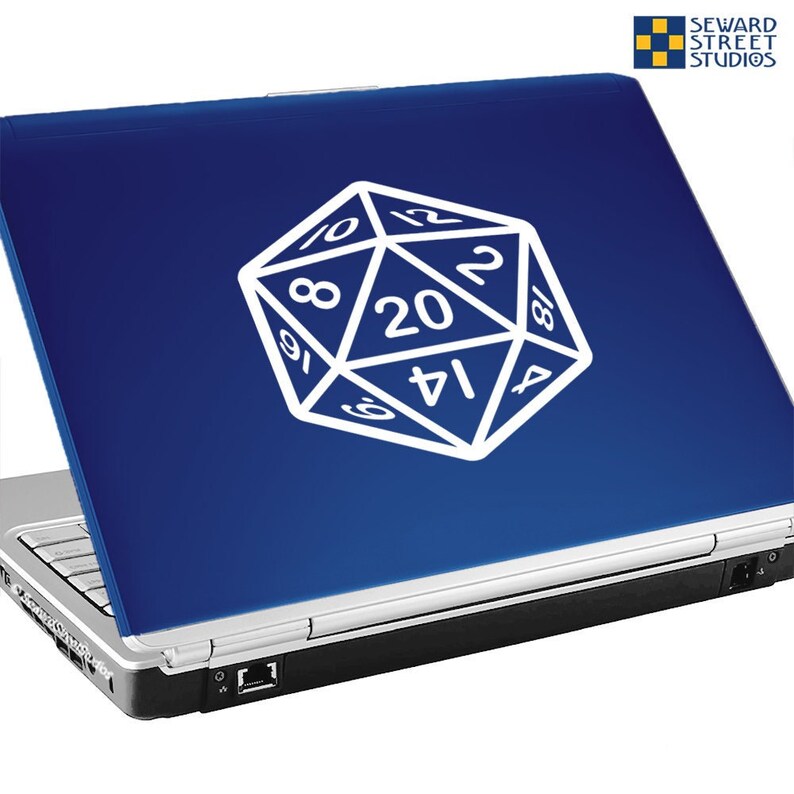 D20 Decal 20 Sided Dice Laptop Sticker Gaming Dice Laptop - Etsy