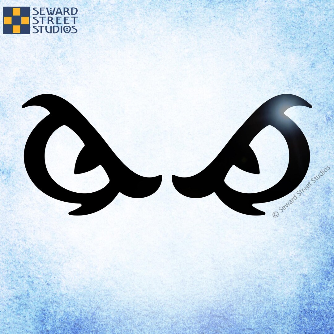 Angry Eyes Decal, Scowling Eyes Car Window Sticker, Monster Laptop ...