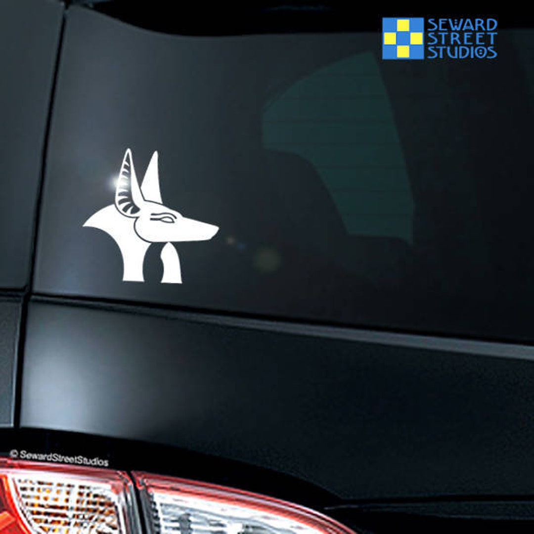 Anubis Decal Anubis Head Laptop Sticker Egyptian Death God - Etsy