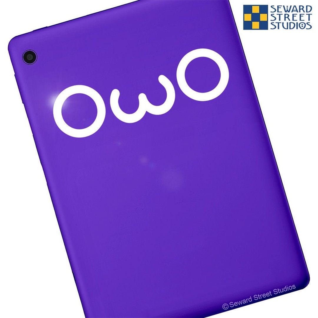 Owo Decal, Emoticon Meme Laptop Sticker, Furry Fandom Car Window ...