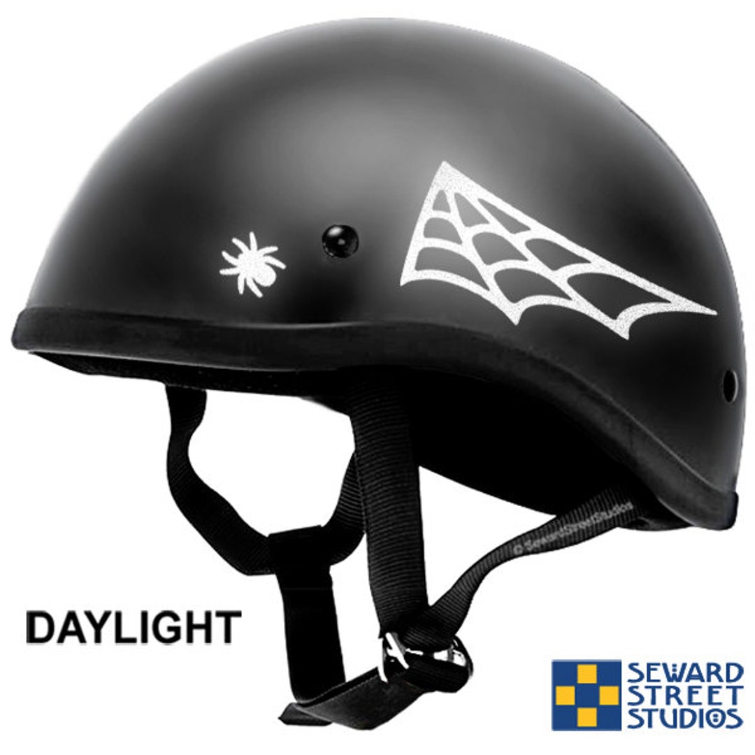 Spiderweb Reflective Decal Set, Spider Web Helmet Stickers, Spiderweb ...