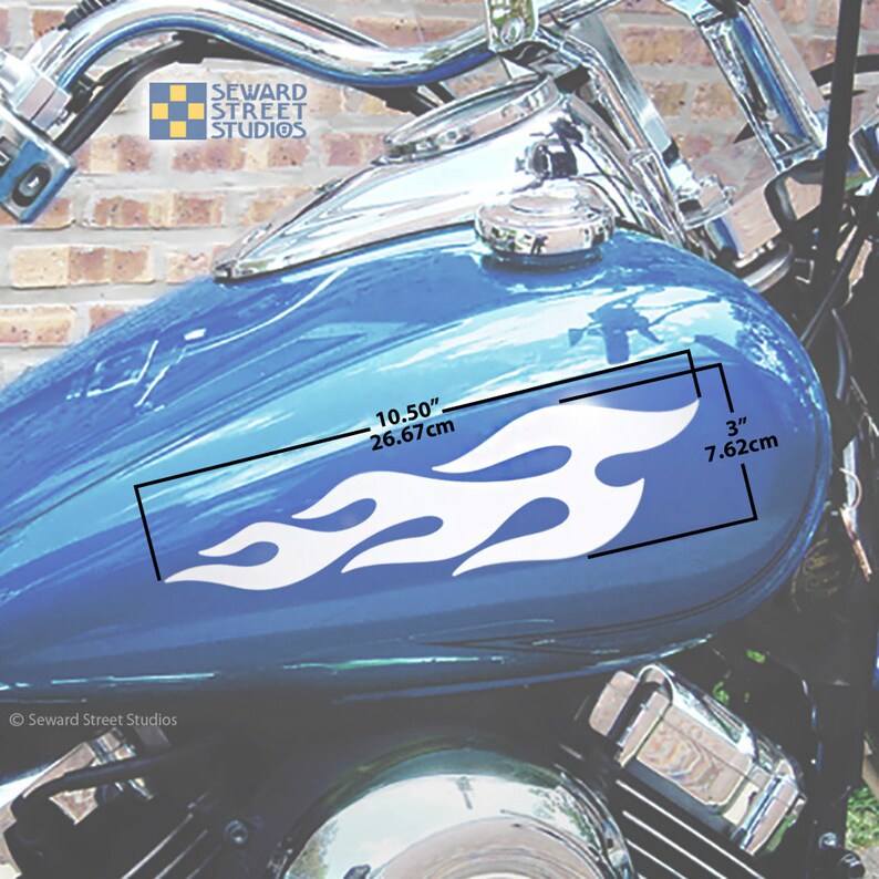 Flames Vinyl Decal Set Motorcycle Tank Fire Decal Kit 2 - Etsy.de