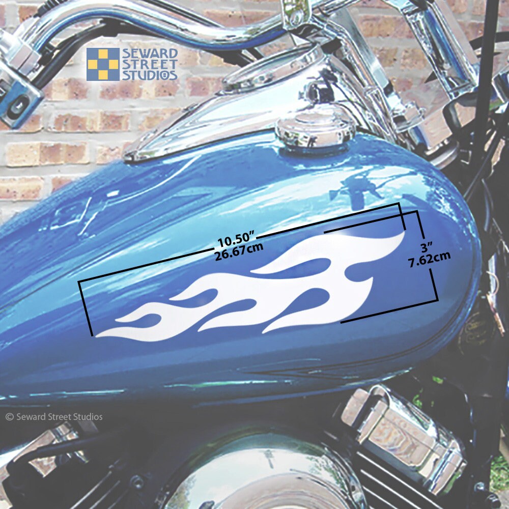 Flames Vinyl Decal Set Motorcycle Tank Fire Decal Kit 2 - Etsy Nederland