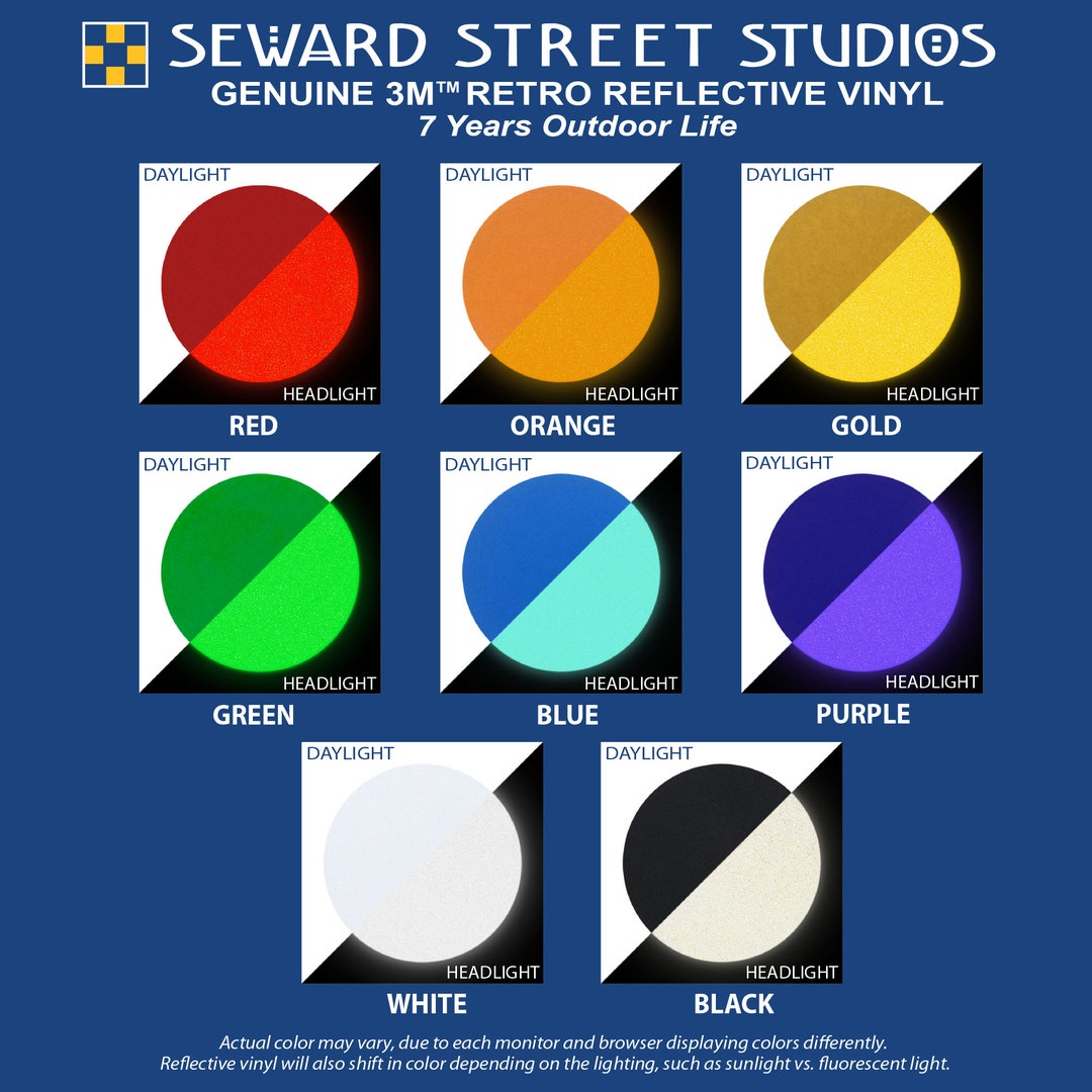 3M Reflective Vinyl Sheet, Genuine 3M Scotchlite 5100R Vinyl Film ...