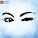 Winking Eyes Reflective Decal, Eye Lashes Wink Car Window Sticker ...
