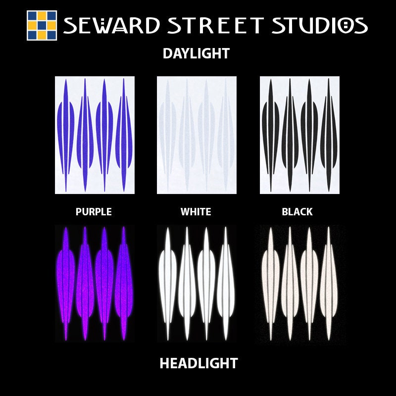 Art Deco Reflective Vinyl Decal Set Retro Streamline | Etsy