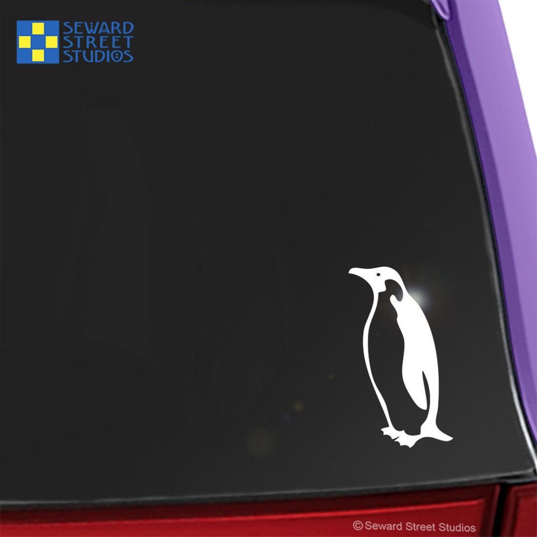 Standing Penguin Decal, Penguin Laptop Sticker, Penguin Tablet Decal ...