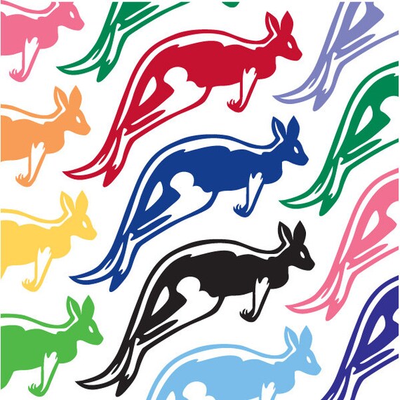 Kangaroo Decal Kangaroo Laptop Sticker Kangaroo Car Sticker | Etsy