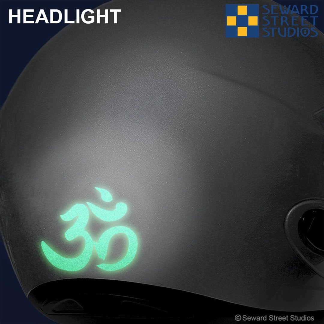 Om Symbol Reflective Decal, Ohm Motorcycle Helmet Reflector Sticker ...