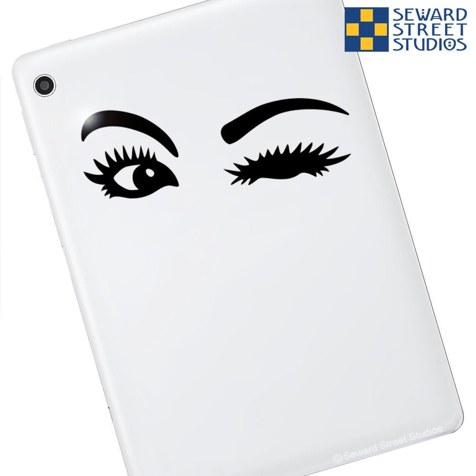 Winking Eyes Decal Eye Lashes Wink Car Window Sticker Woman | Etsy