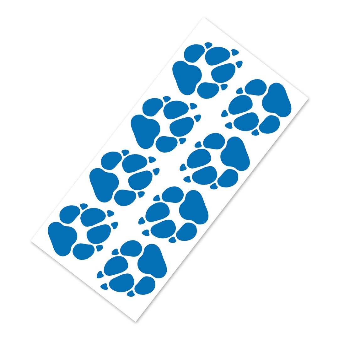 8 Dog Paw Prints Decal Set, Pet Tracks Window Sticker Kit, Canine Pad ...