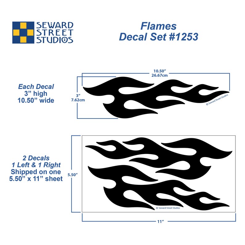 Flames Vinyl Decal Set Motorcycle Tank Fire Decal Kit 2 | Etsy