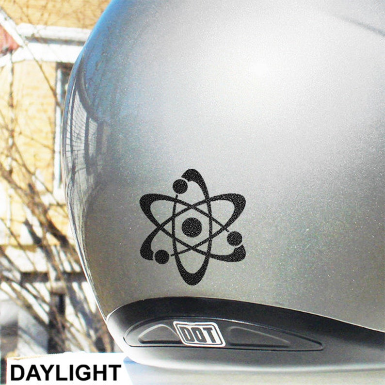 Atom Symbol Reflective Decal Atomic Helmet Reflector Sticker - Etsy
