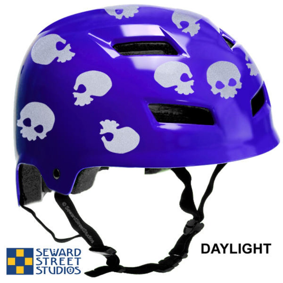 Small Skulls Reflective Decal Set Reflective Skulls Sticker - Etsy