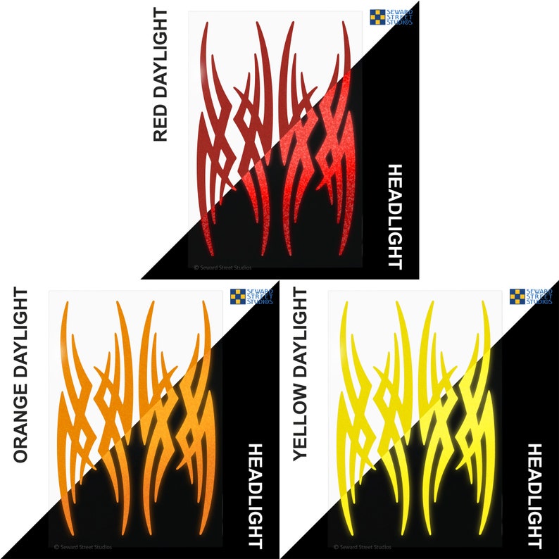 Tribal Reflective Decal Set Thin Tribal Helmet Stickers Kit - Etsy