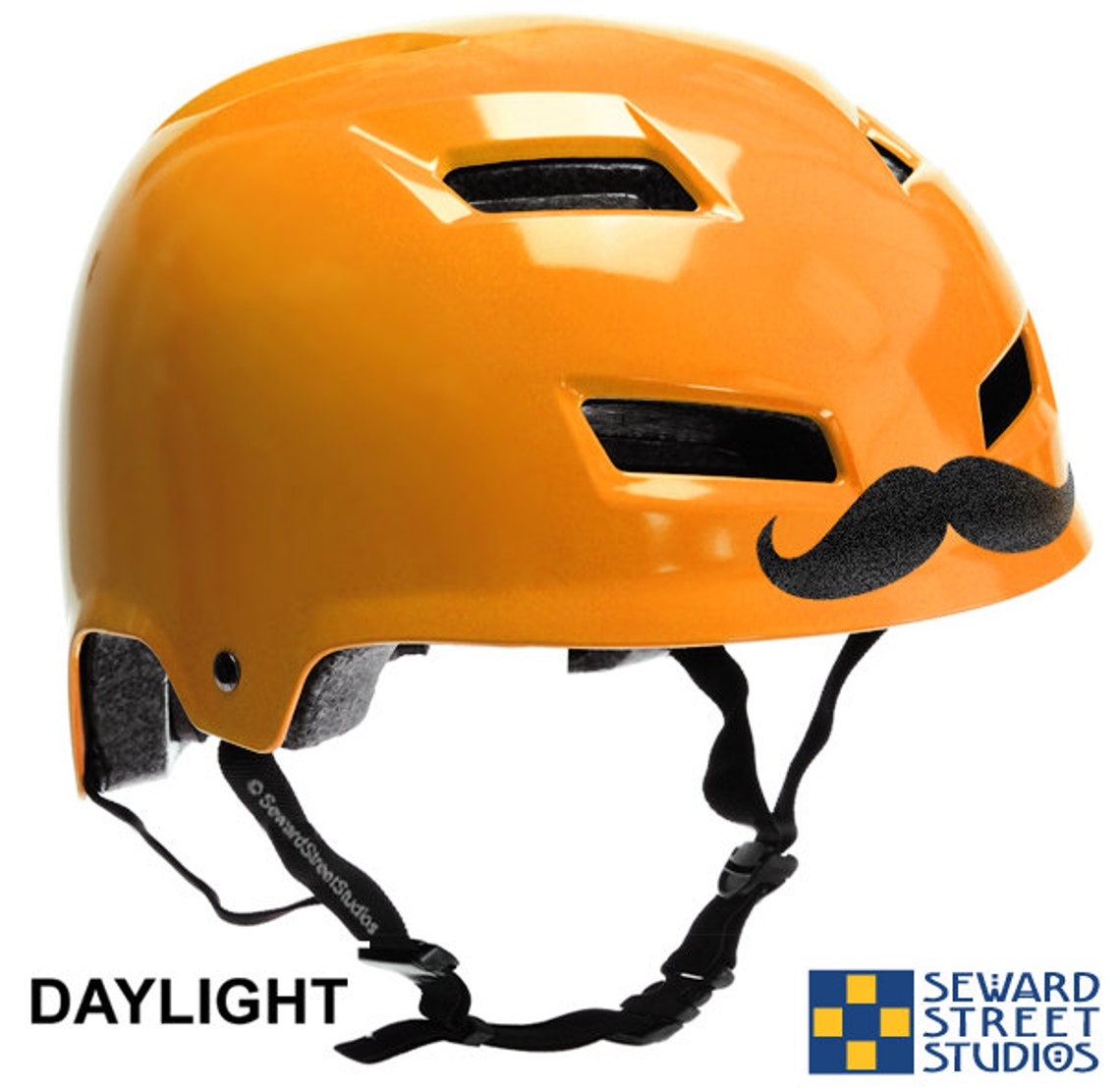 Moustache Reflective Decal, Mustache Helmet Sticker, Moustache ...