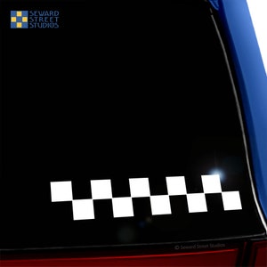 Set of 2 Checkered Stripes Decals, Racing Flag Motorcycle Helmet ...