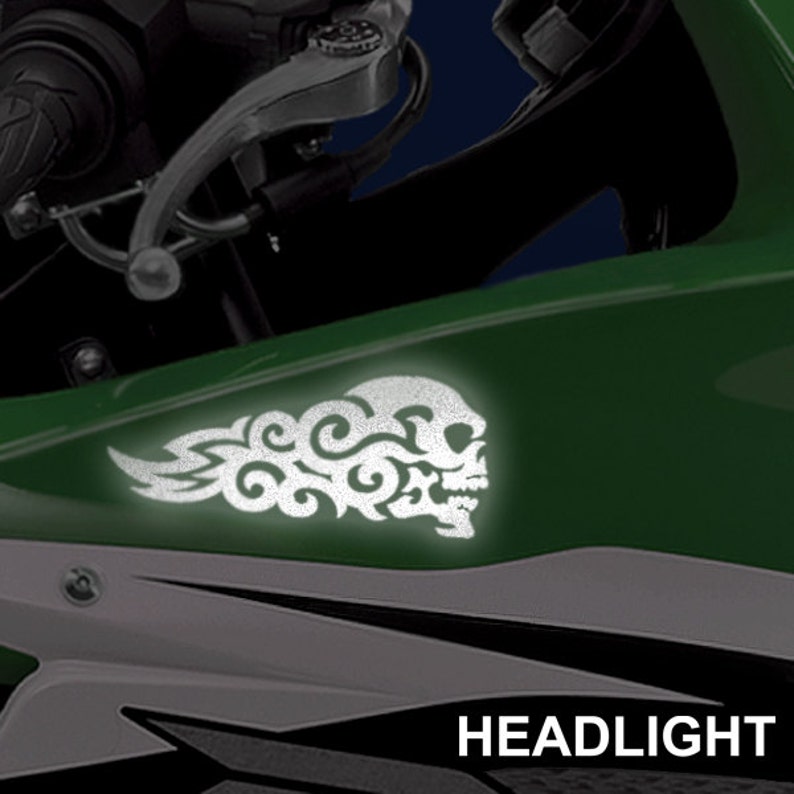 Reflective Skulls Decal Set Tribal Skull Motorcycle Helmet - Etsy
