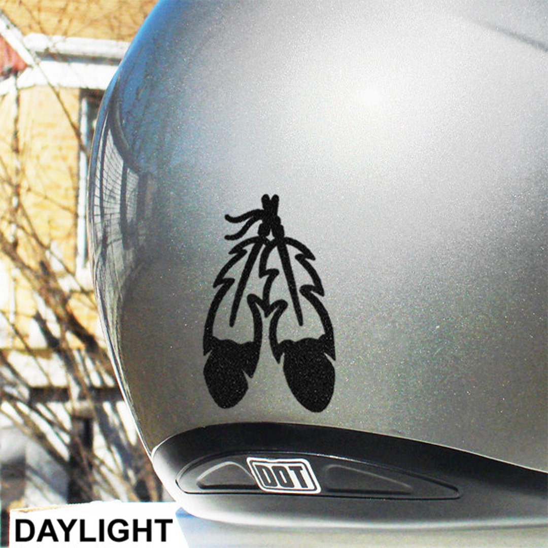 Eagle Feathers Reflective Decal, Two Feathers Bike Reflector Sticker ...