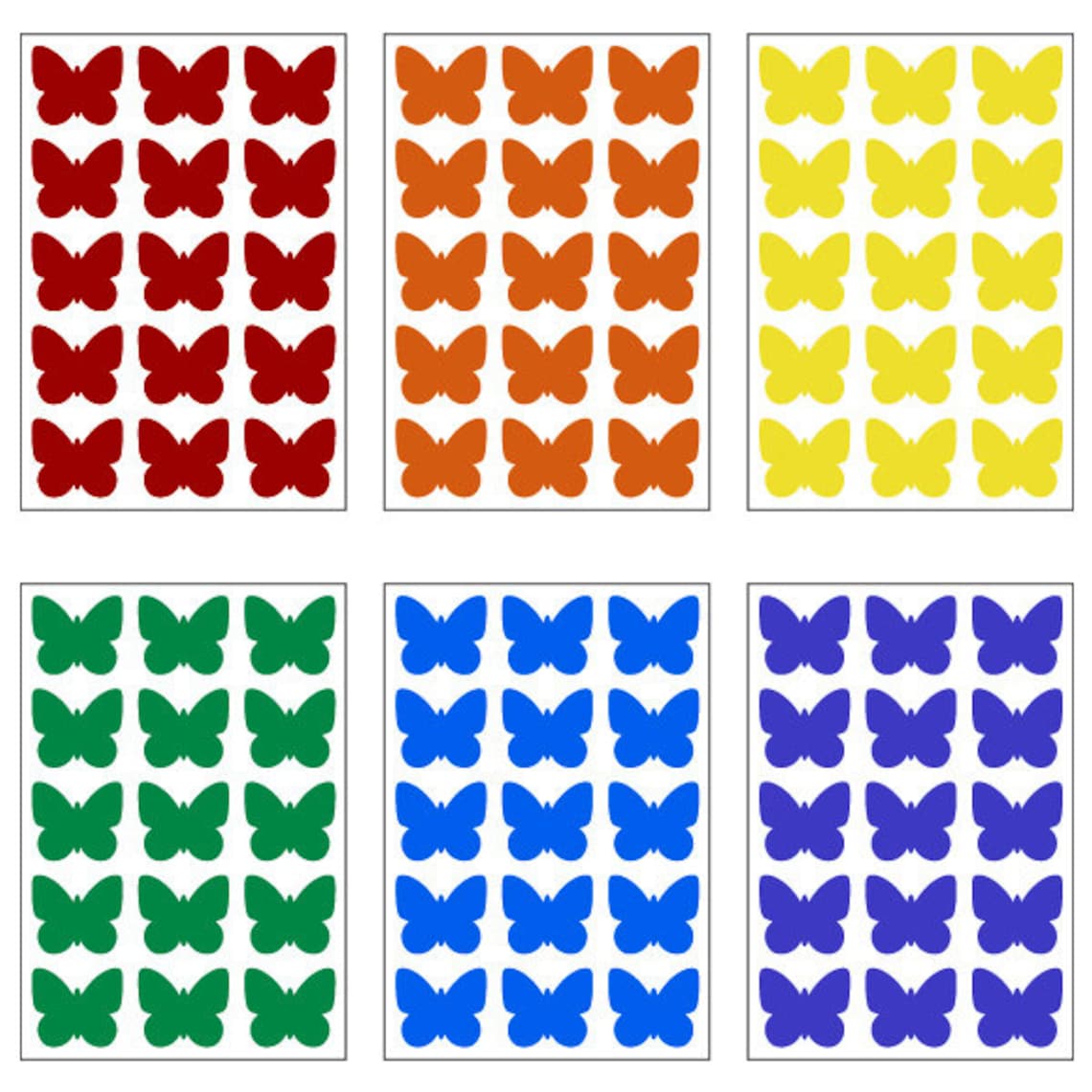 Reflective Butterfly Decals, Set of 15 Retro Reflective Butterfly Bike ...